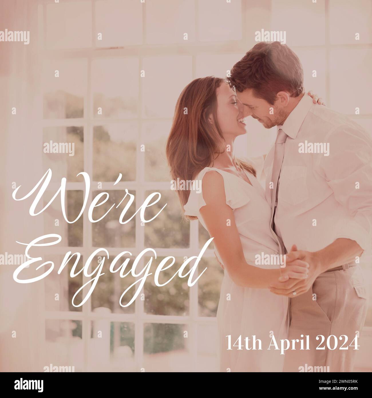 Celebrating love, a couple embraces warmly, radiating joy and the ...