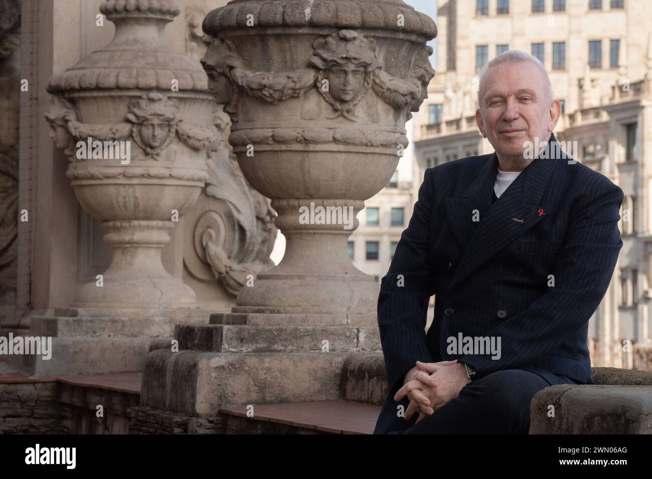 French designer Jean-Paul Gaultier poses for Europa Press at the ...