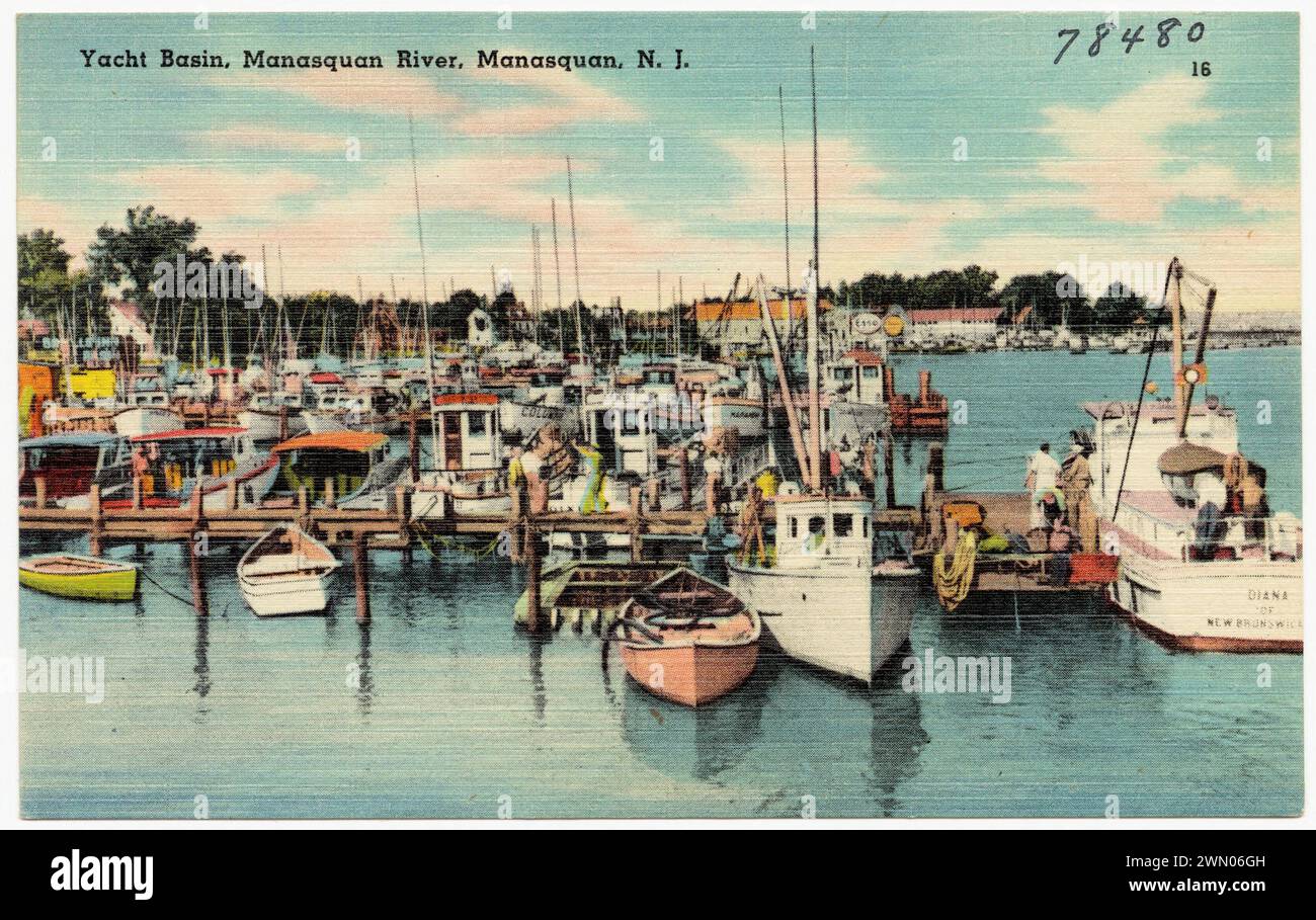 Yacht basin, Manasquan River, Manasquan, N. J.. Yacht basin, Manasquan ...