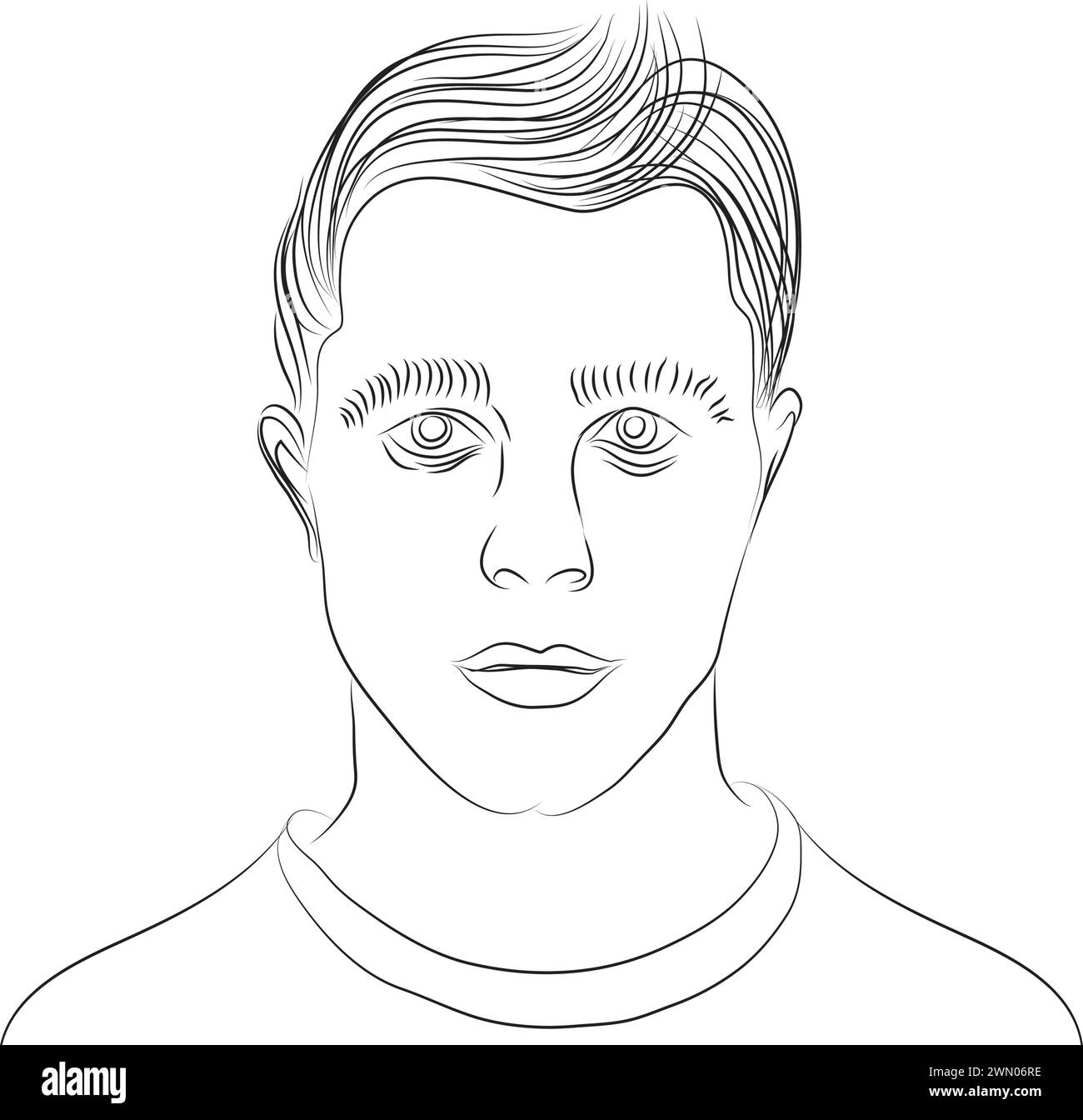 man face line art Stock Vector Image & Art - Alamy