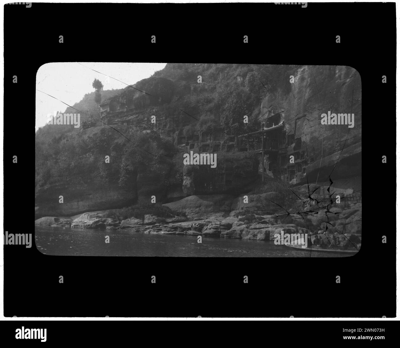 Structures built into a mountain. Structures built into a mountain ...