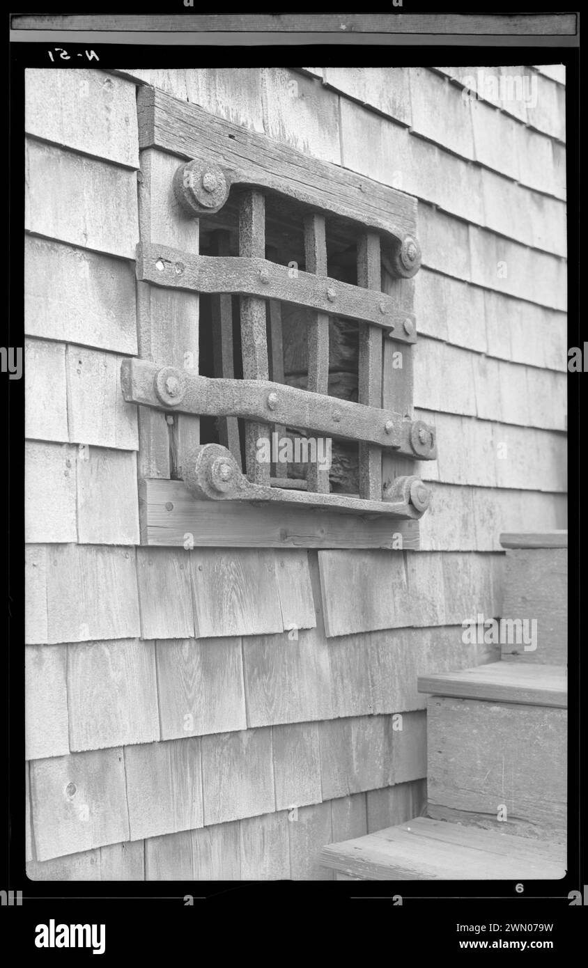 Old Jail barred window (exterior), Nantucket. Old Jail barred window ...