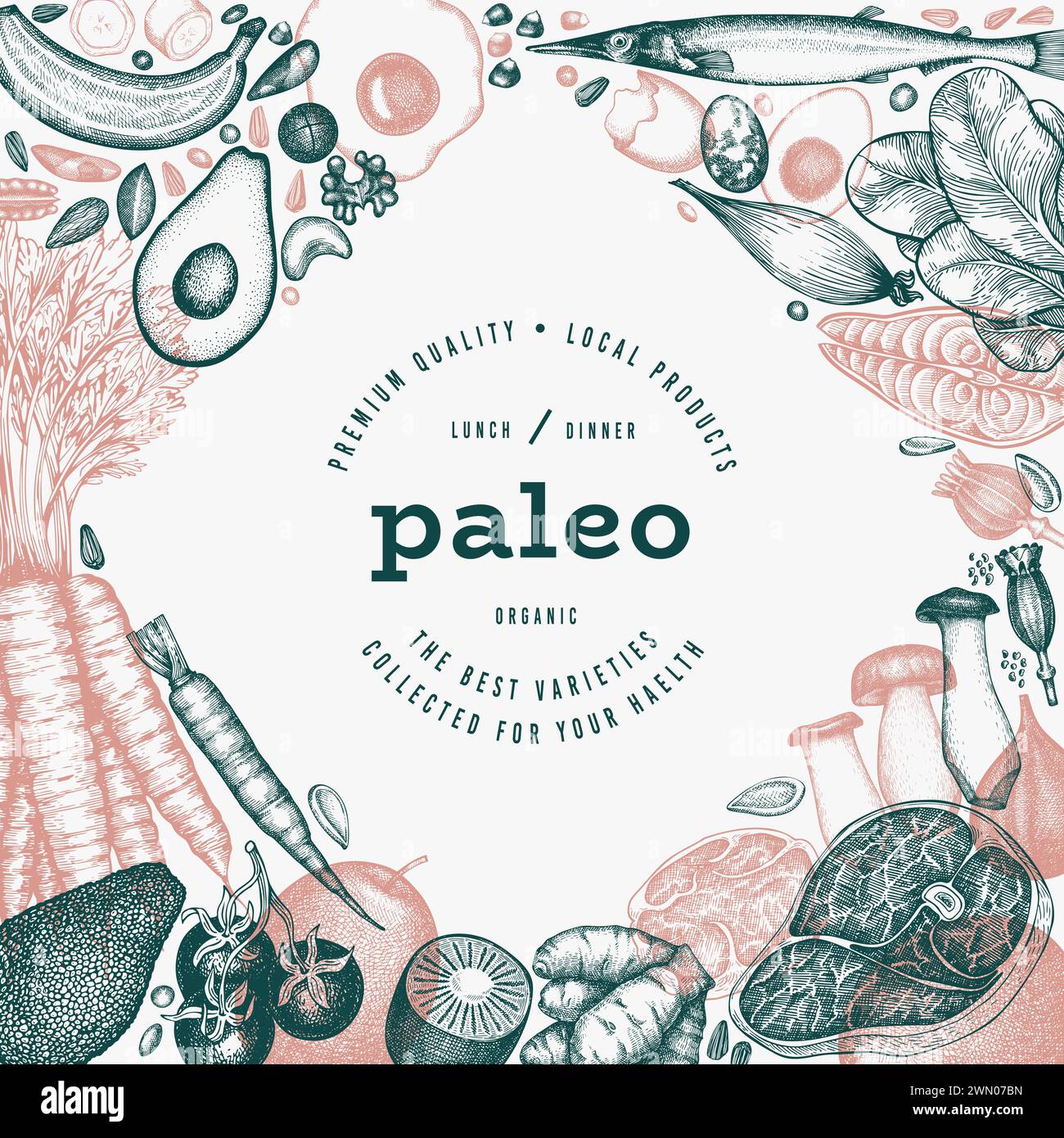 Paleolithic diet Stock Vector Images - Alamy