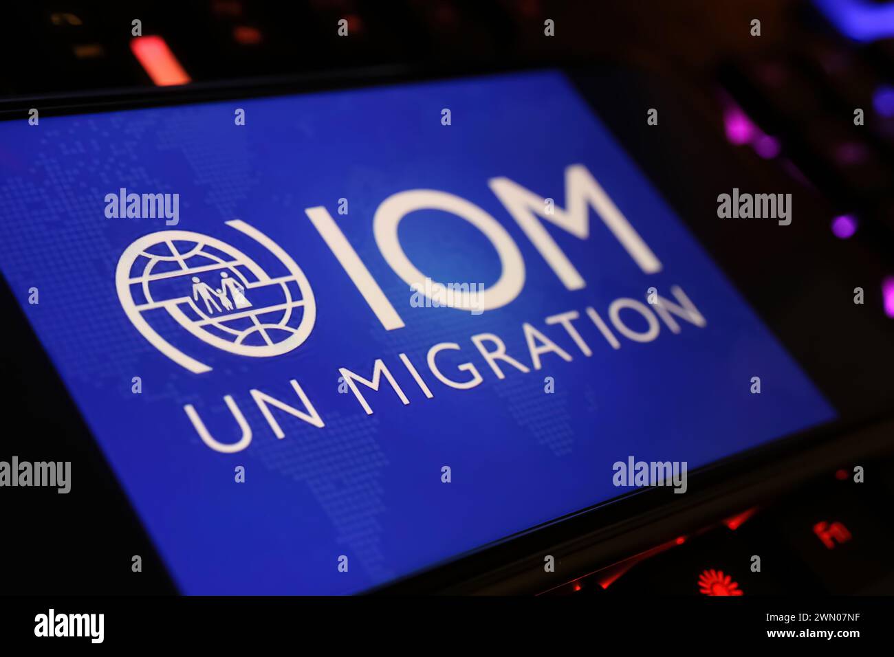 Viersen, Germany - January 9. 2024: Smartphone screen with logo ...