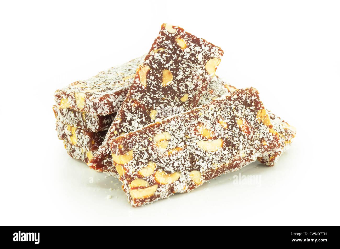 Cezerye dessert isolated on white background, traditional Turkish ...