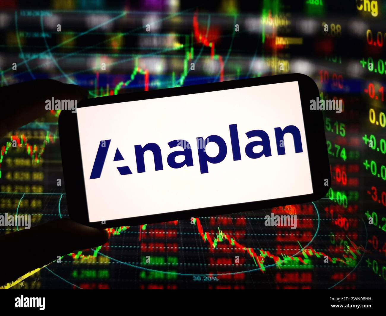 Konskie, Poland - February 24, 2024: Anaplan company logo displayed on ...