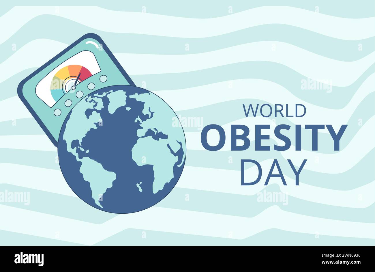 World obesity day banner template. Symbol of overweight awareness ...