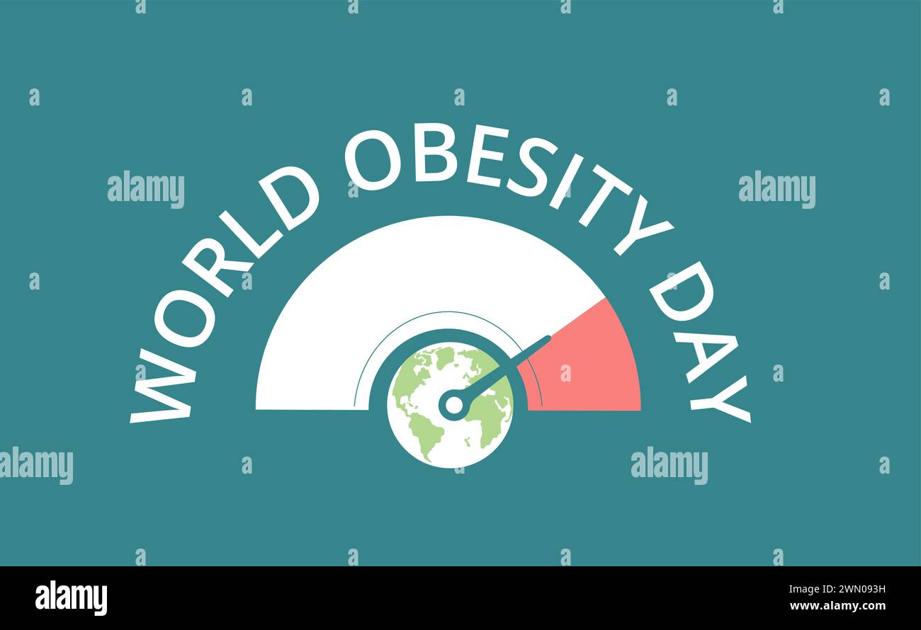 World obesity day banner template. Vector flat illustration Stock ...