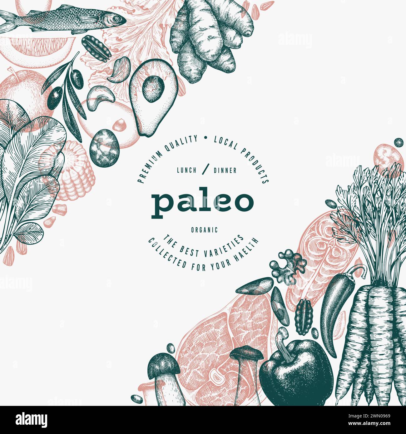 Paleolithic diet Stock Vector Images - Alamy