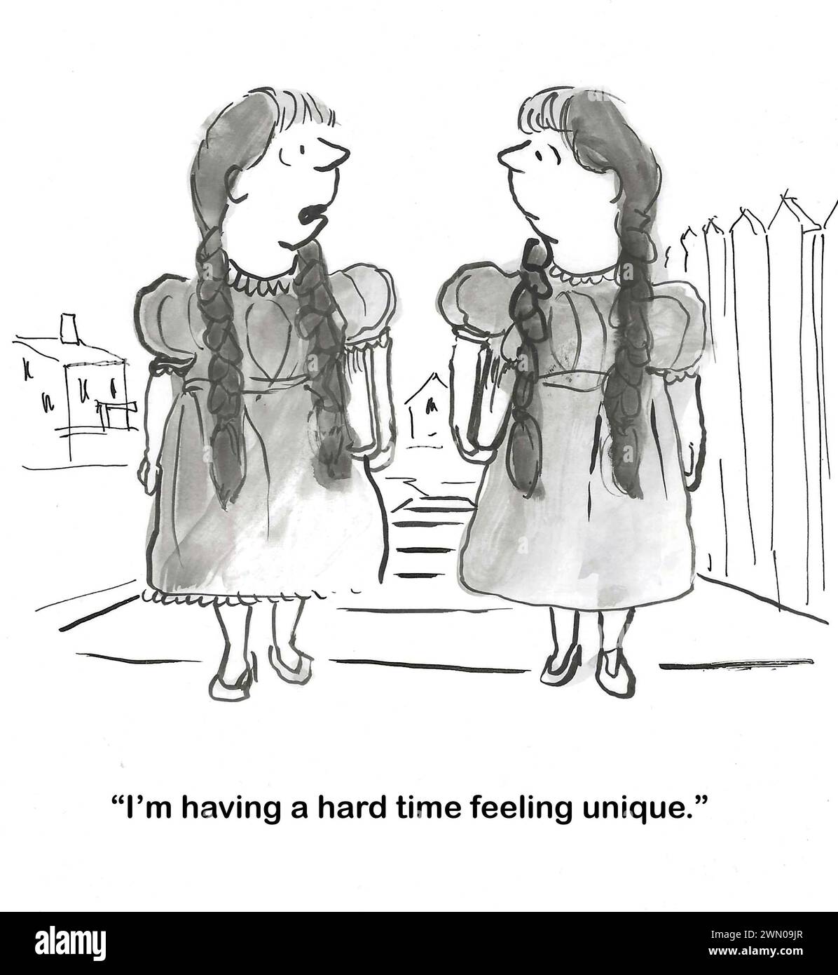 Identical twins girls hi-res stock photography and images - Alamy