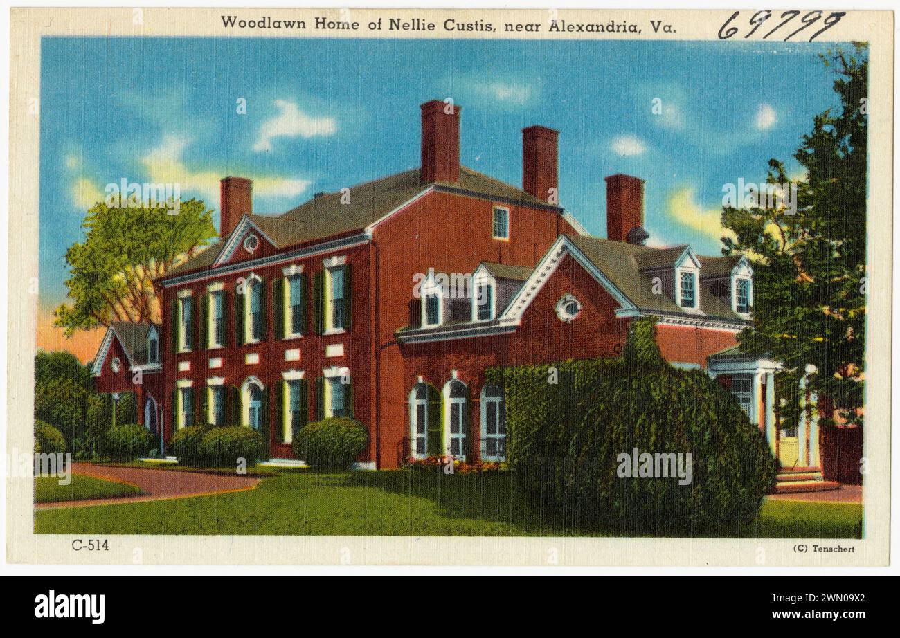 Woodlawn home of Nellie Custis, near Alexandria, Va.. Woodlawn home of ...
