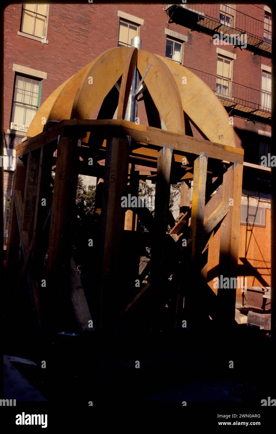 Wooden dome framework, restoration of St. Stephen's Church, Boston ...