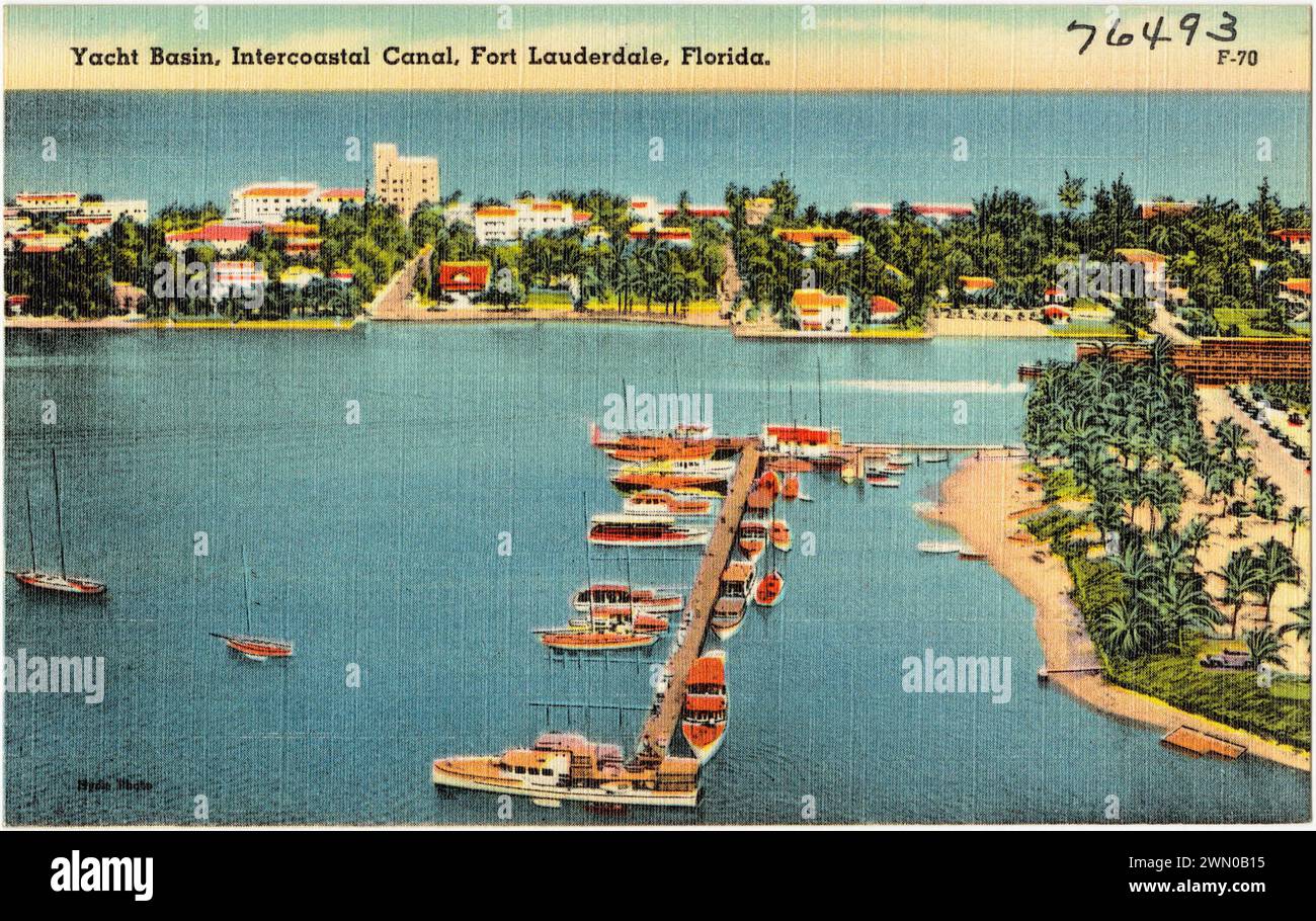 Yacht basin, intercoastal canal, Fort Lauderdale, Florida. Yacht basin ...