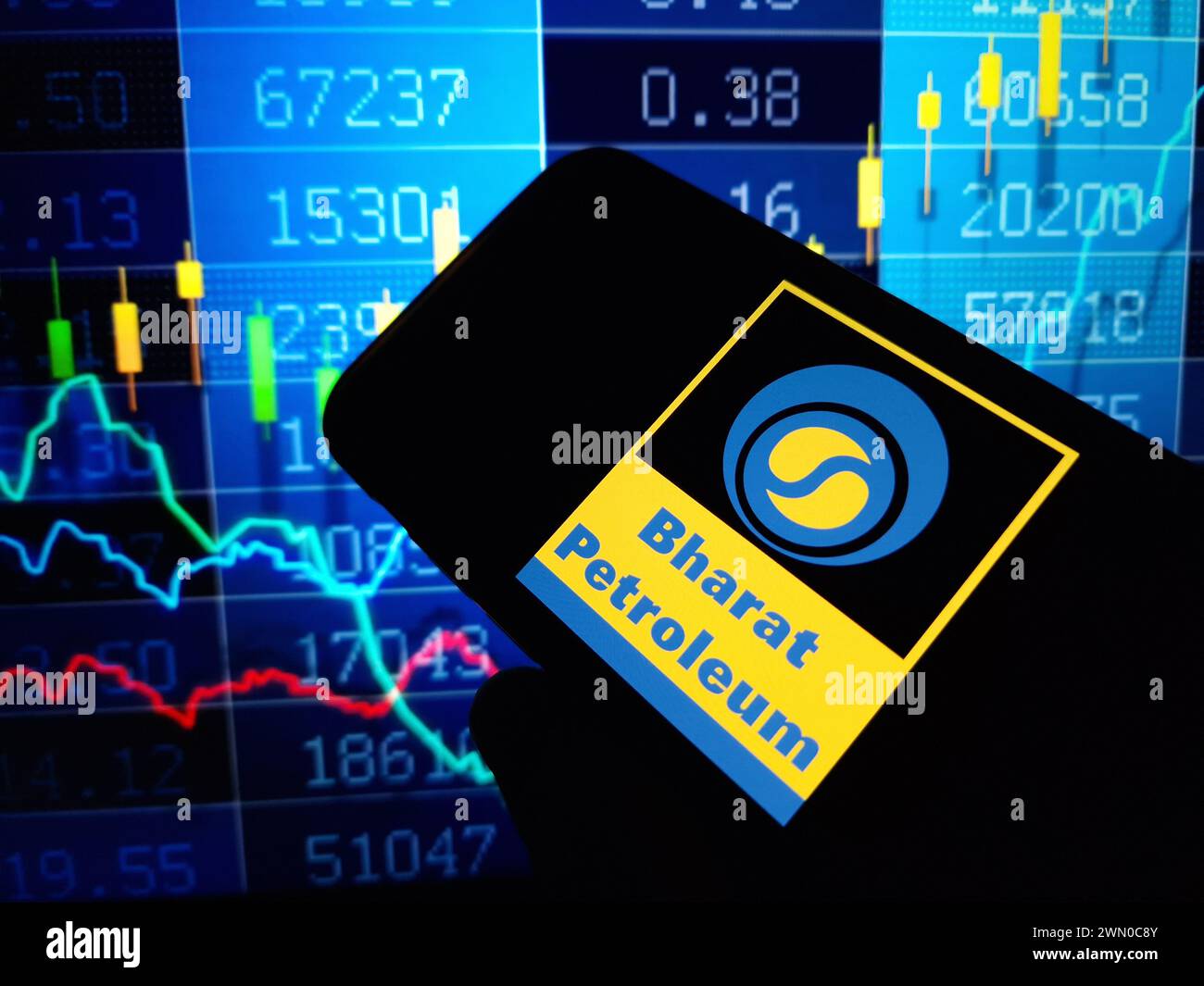Konskie, Poland - February 24, 2024: Bharat Petroleum company logo ...
