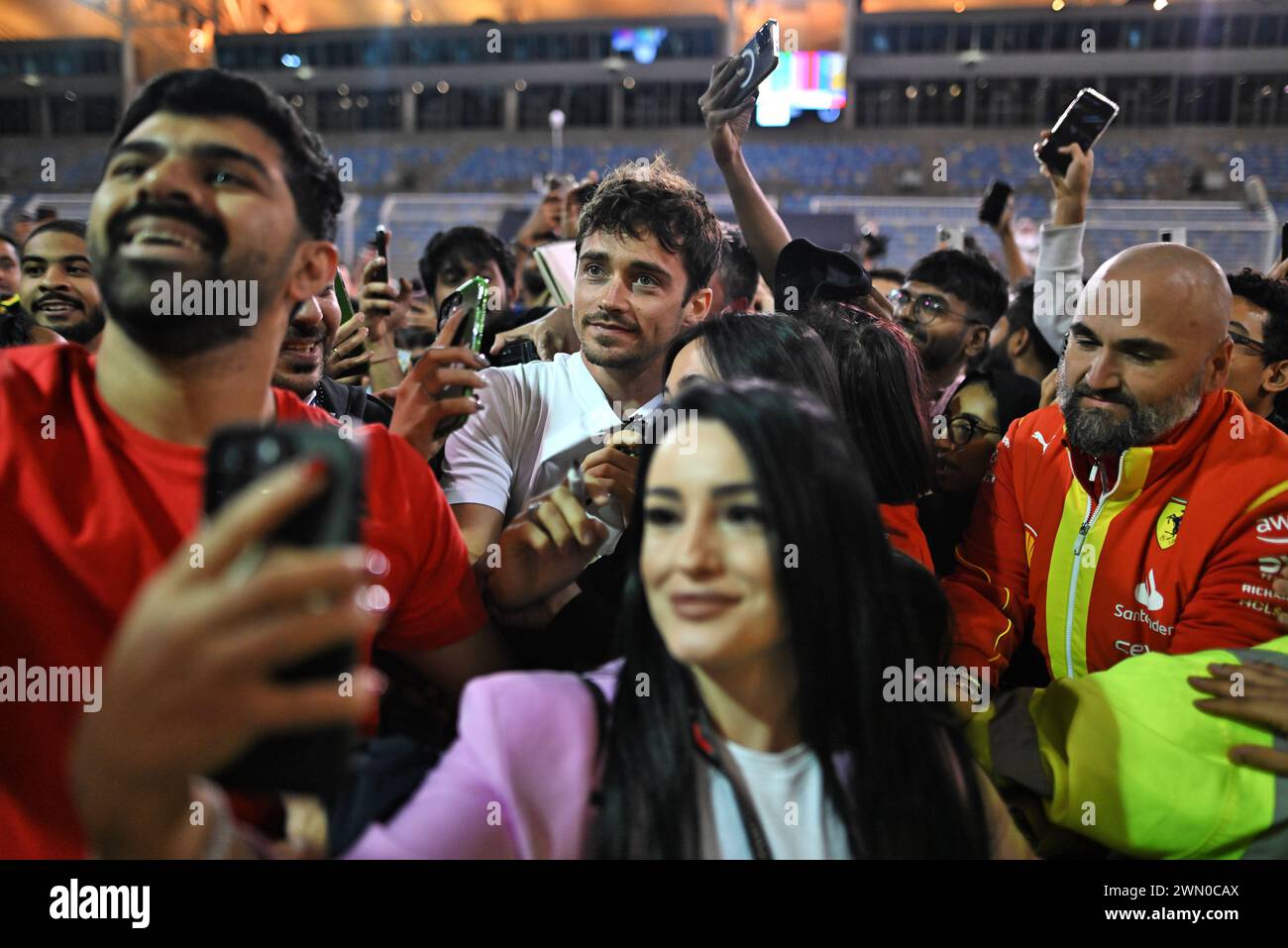 Sakhir, Bahrain. 28th Feb, 2024. Charles Leclerc (MON) Ferrari with ...