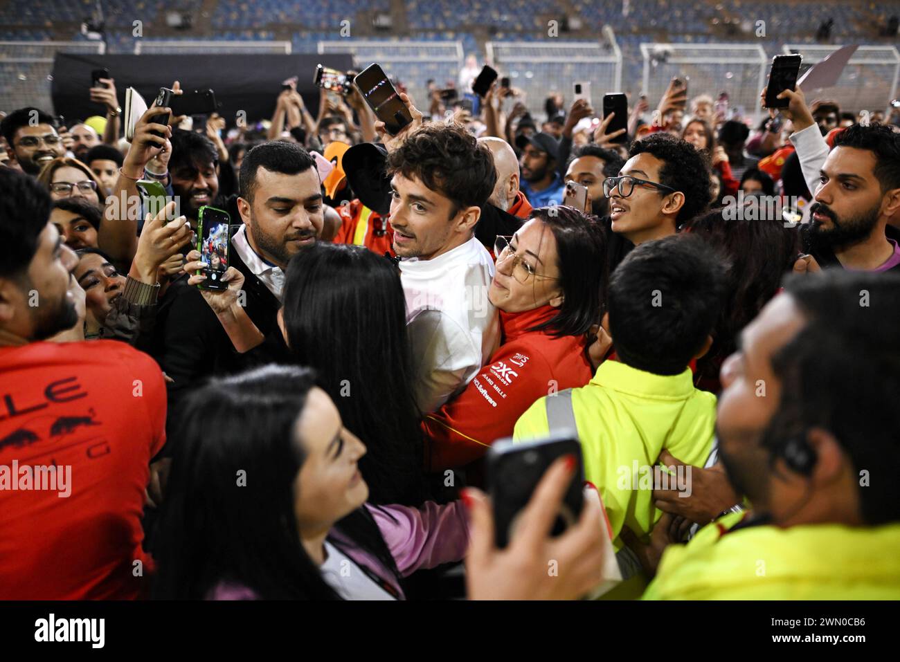 Sakhir, Bahrain. 28th Feb, 2024. Charles Leclerc (MON) Ferrari with ...