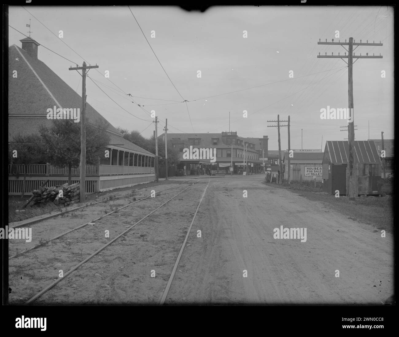 Rail road tracks going into town. Rail road tracks going into town ...
