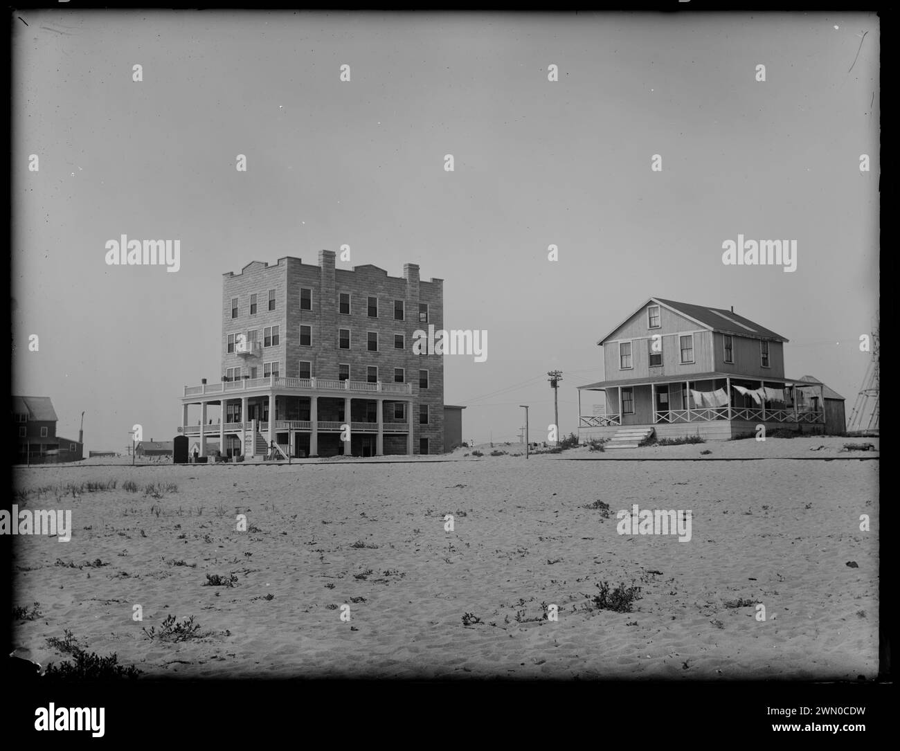 Buildings on the beach. Buildings on the beach Stock Photo - Alamy