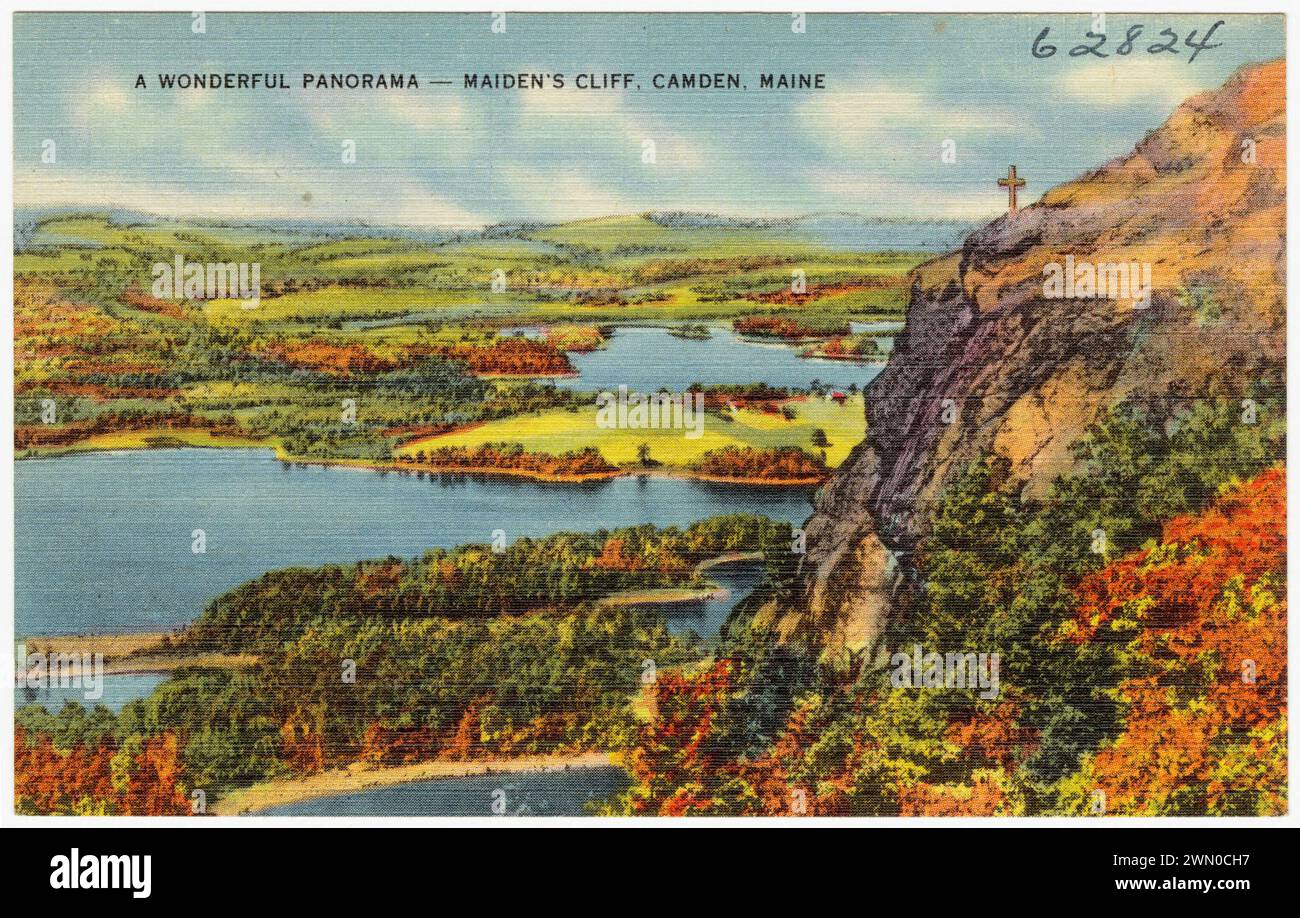 A wonderful panorama -- Maiden's Cliff, Camden, Maine. A wonderful ...