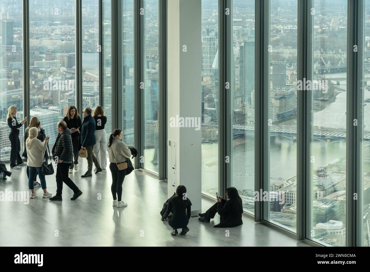 Tourists on the viewing platform of 22 Bishopsgate (the Horizon 22 ...