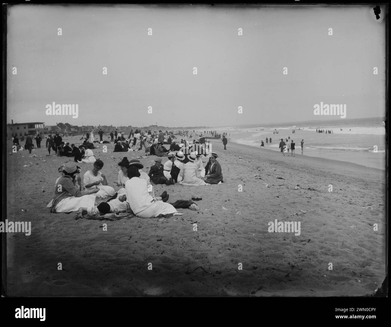 Beachgoers Black and White Stock Photos & Images - Alamy