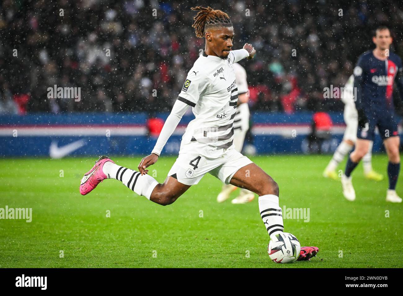 Paris, France. 25th Feb, 2024. Christopher WOOH of Rennes during the ...