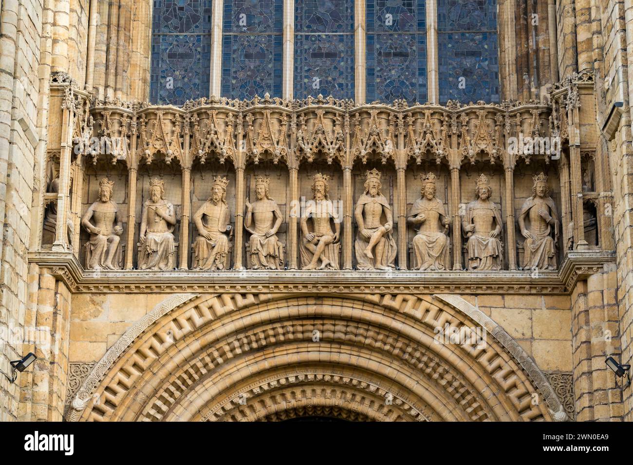 Gallery of kings above main west entrance door hi-res stock photography ...