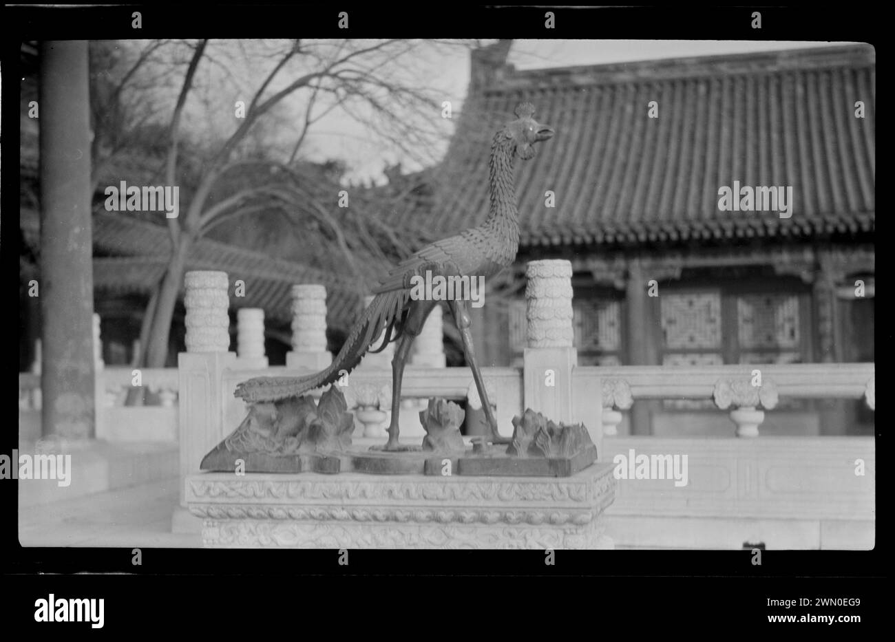 Statue of Phoenix, representing the Empress, at the Summer Palace ...
