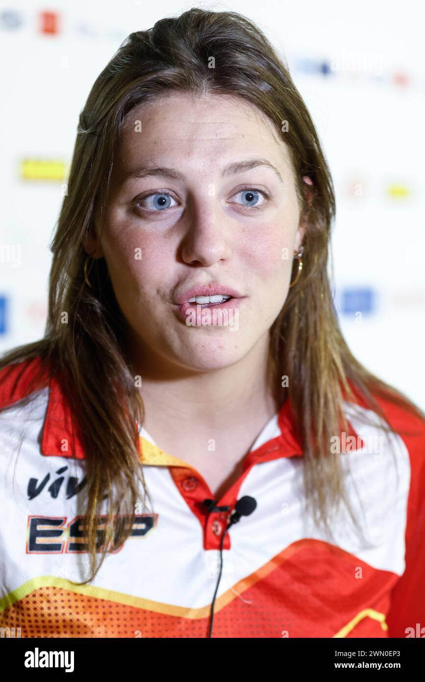 Nuria Marques attends an interview for Europa Press during the Spanish ...