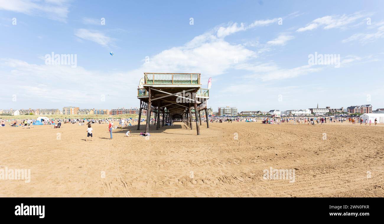 Lytham st annes Lancashire uk 9th September 2023 View from the beach at ...