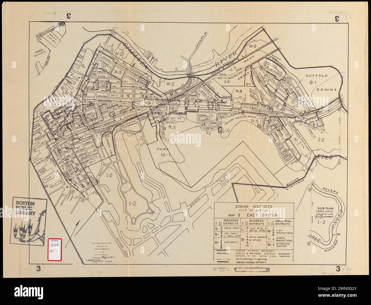 Zoning districts city of Boston map 3 East Boston. Zoning districts ...