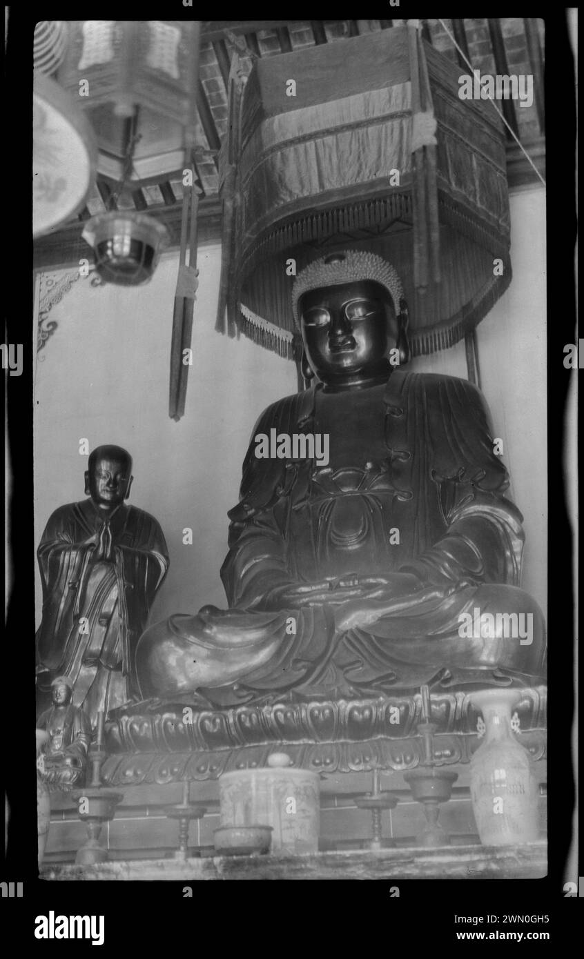 Statue covered with gold leaf, Nanking. Statue covered with gold leaf ...