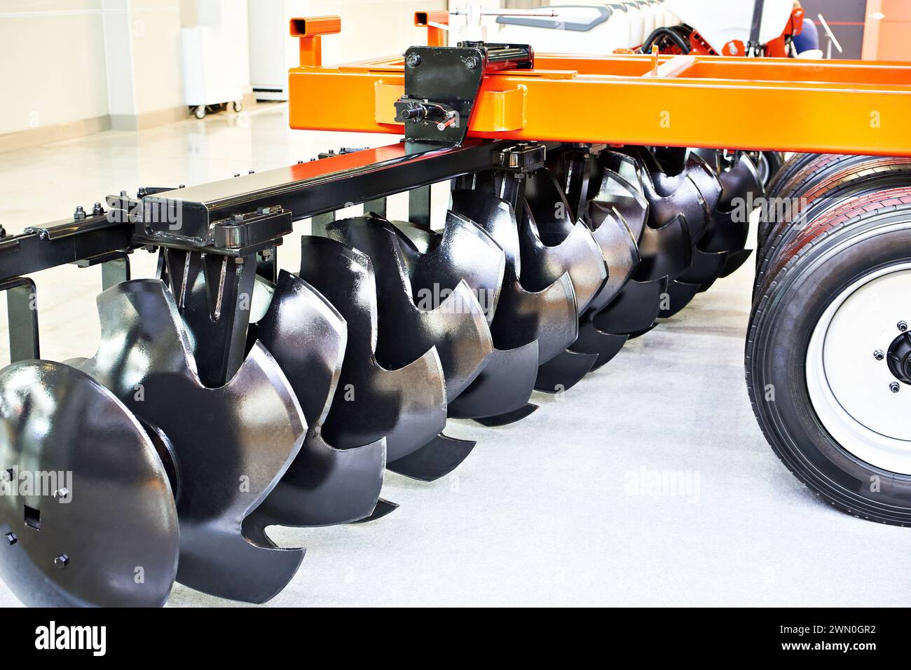 Heavy disc harrow at the exhibition Stock Photo - Alamy