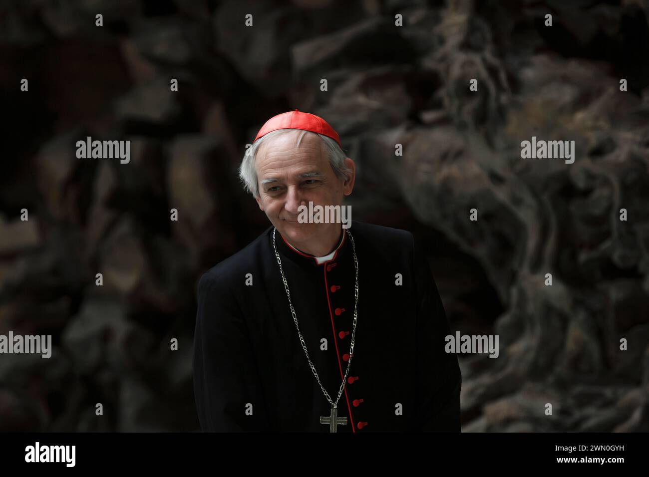 Vatican City, Vatican, 28 February 2024. Cardinal Matteo Maria Zuppi ...