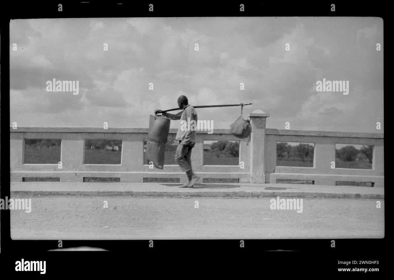 On Garden Bridge, typical carrying pole. On Garden Bridge, typical ...