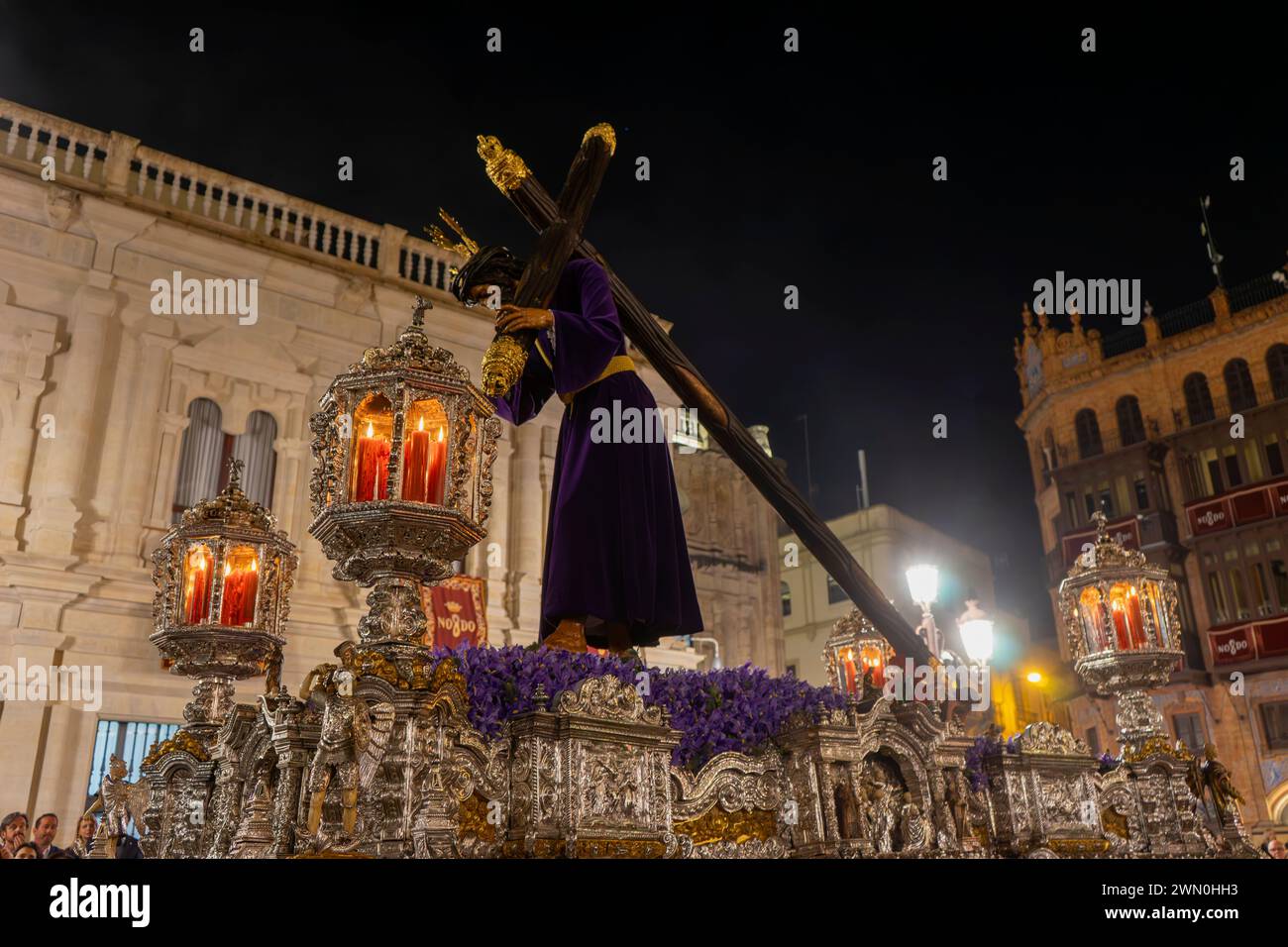 Passage of Jesus of the Passion during Holy Week in Seville, Spain ...