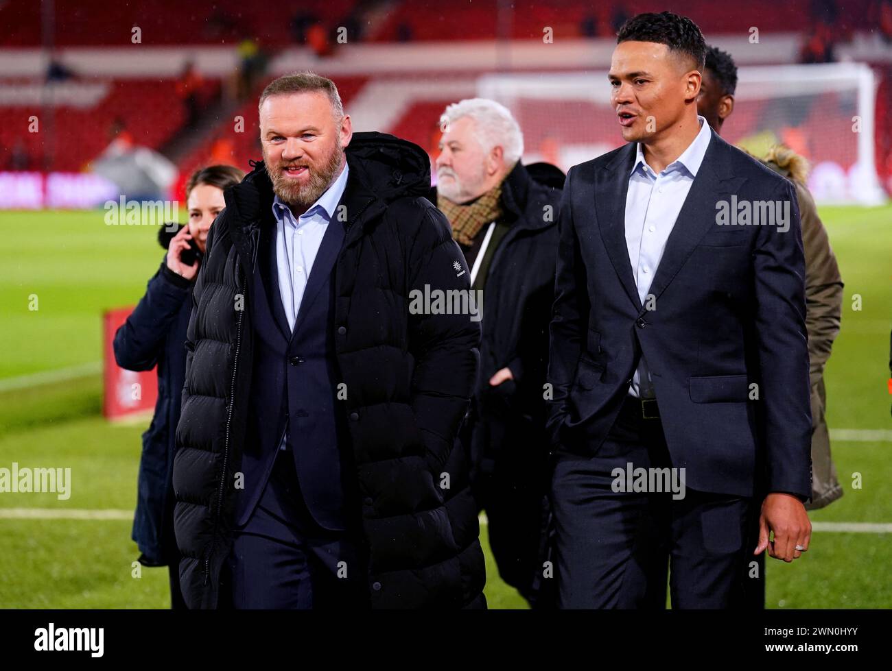 Wayne Rooney (left) and Jermaine Jenas arrive ahead of the Emirates FA ...