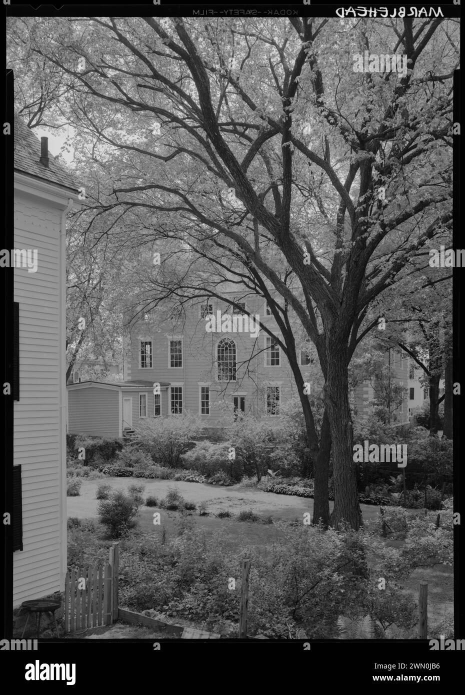 Rear view and garden, Jeremiah Lee Mansion, Marblehead. Rear view and ...