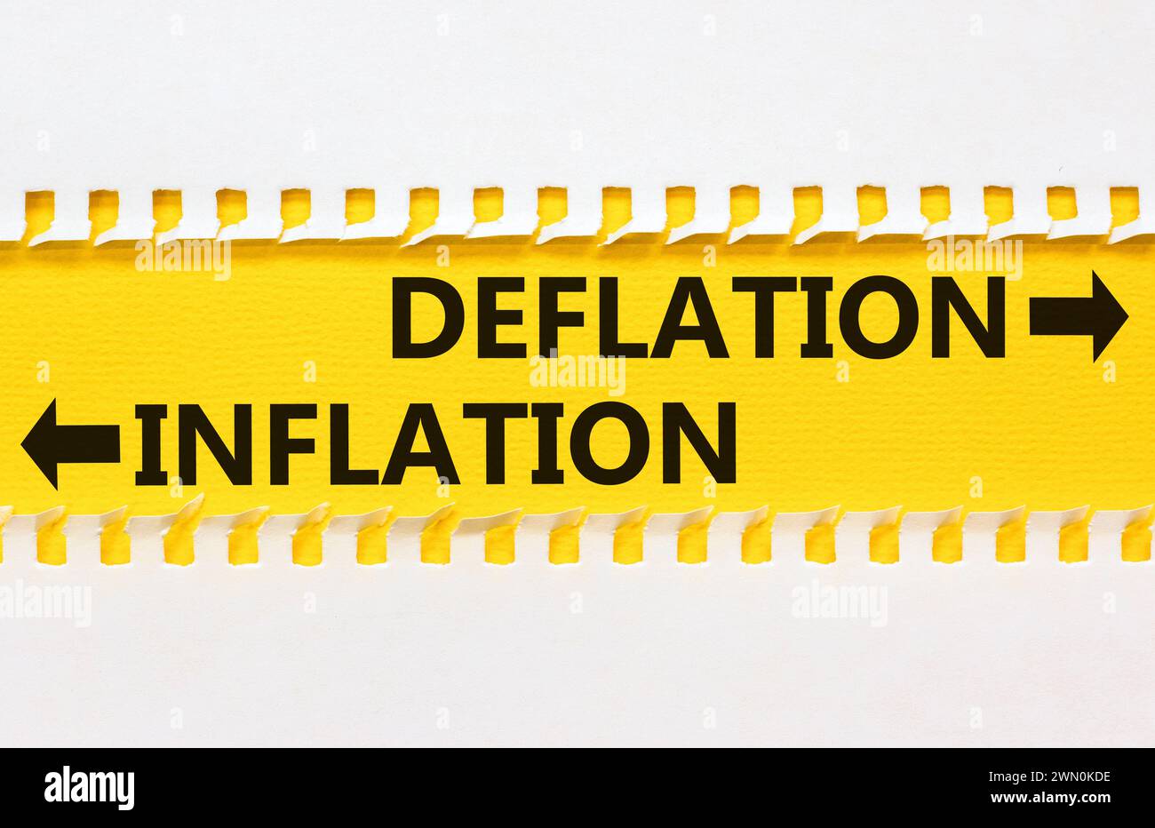 Deflation inflation symbol. Concept word Deflation Inflation on ...