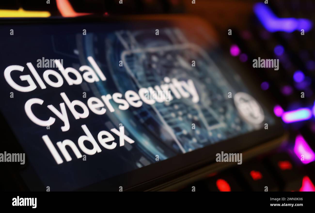 Viersen, Germany - January 9. 2024: Smartphone screen with ITU Global ...