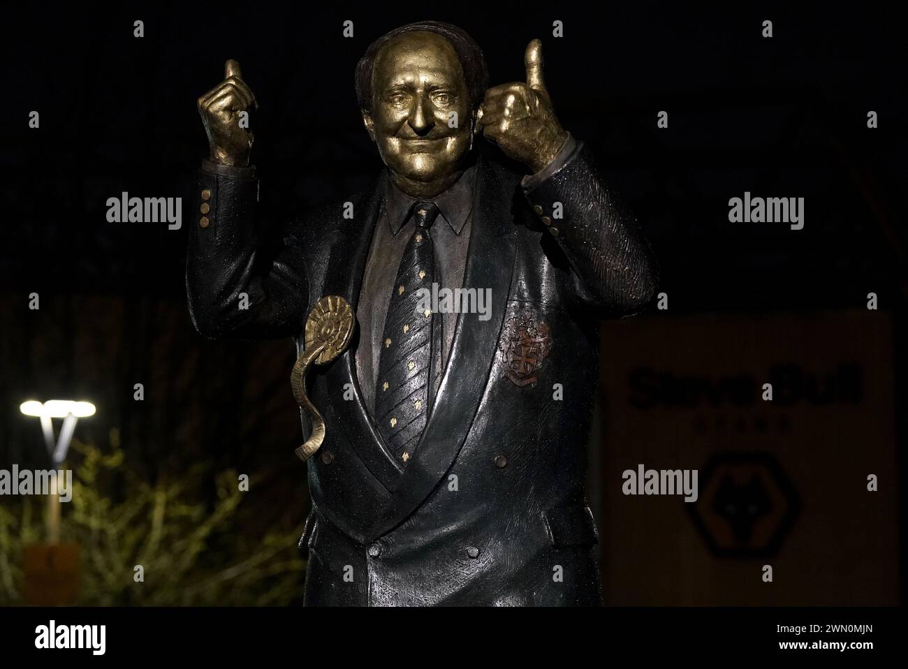 The statue of Sir Jack Hayward, former owner and chairman of ...