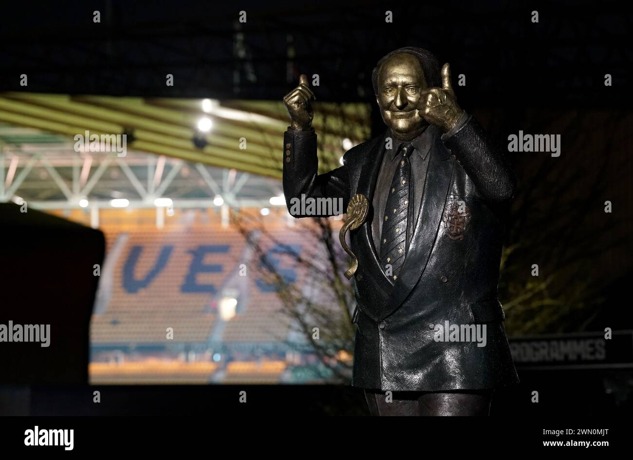 The statue of Sir Jack Hayward, former owner and chairman of ...