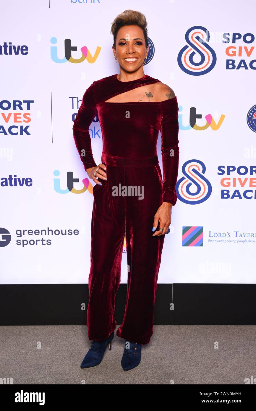 London, UK. 28 February 2023. Dame Kelly Holmes attending the Sport ...