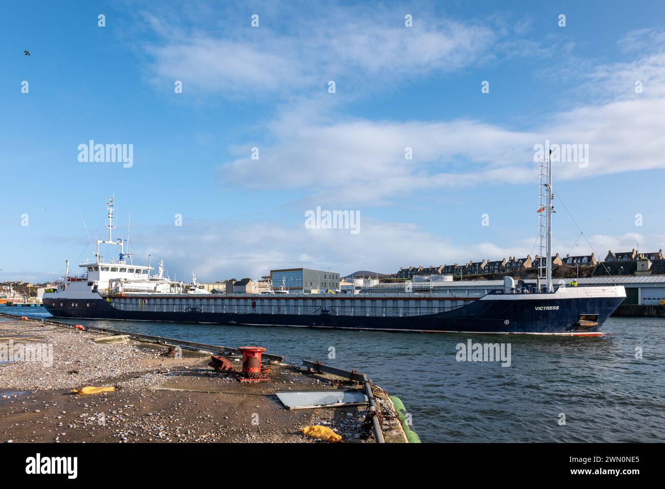 27 February 2024. Buckie Harbour,Buckie,Moray,Scotland. This is the MV ...