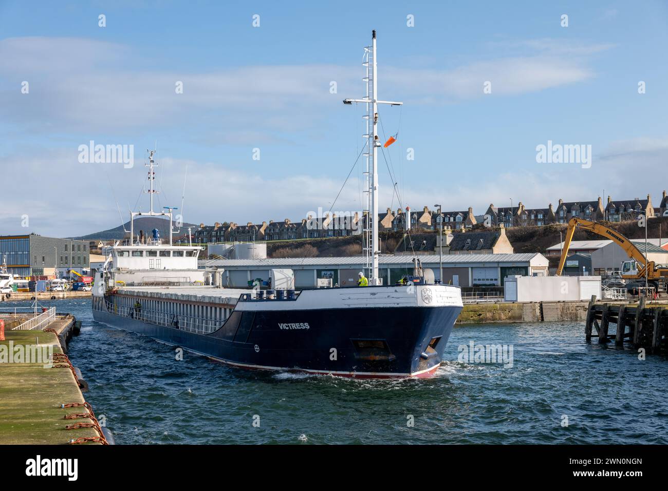 27 February 2024. Buckie Harbour,Buckie,Moray,Scotland. This is the MV ...