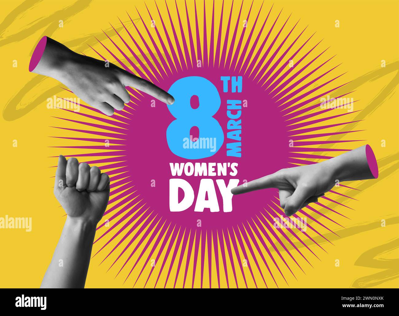 International Womens Day 8th March Vector Card Illustration Diversity