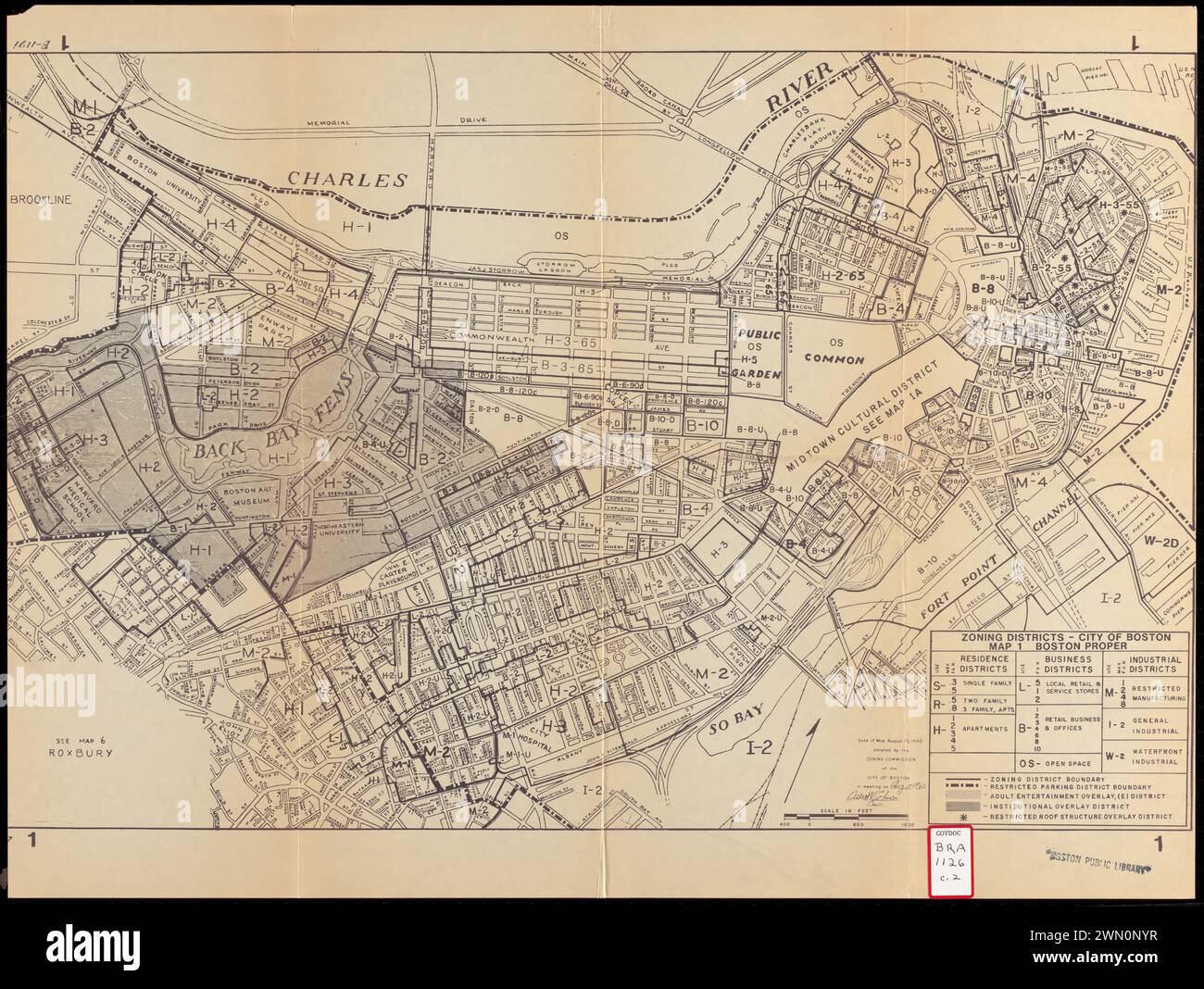 Boston copley square map hi-res stock photography and images - Alamy