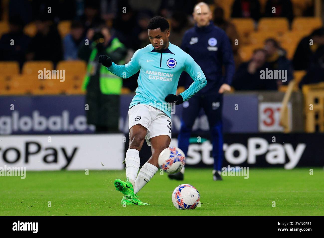 Ansu Fati of Brighton & Hove Albion during the warm-up ahead of the ...