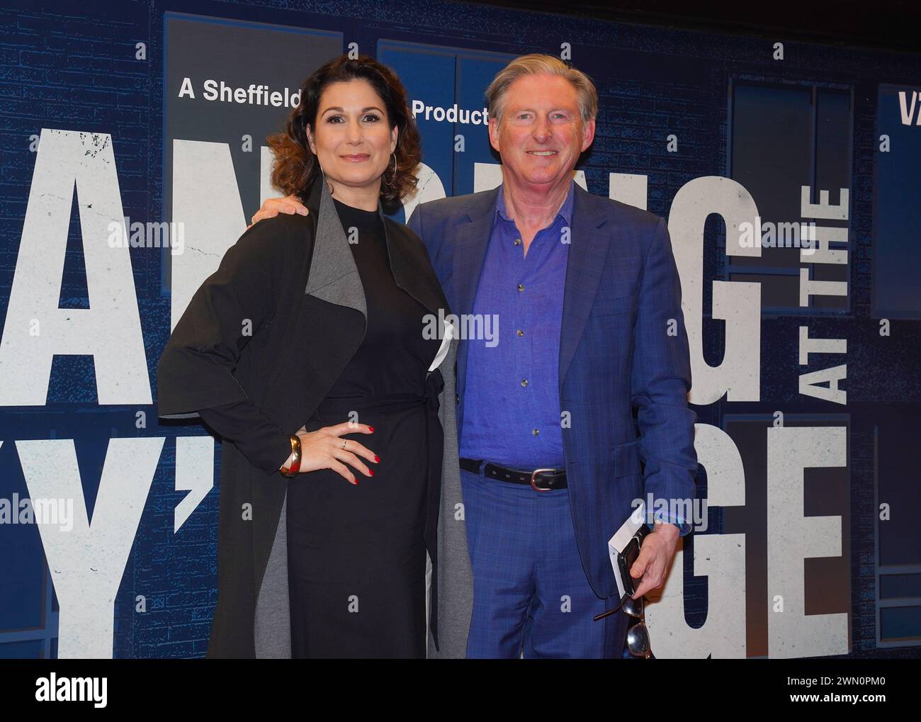Adrian Dunbar (right) arrives at the West End 'Opening Night' of the ...