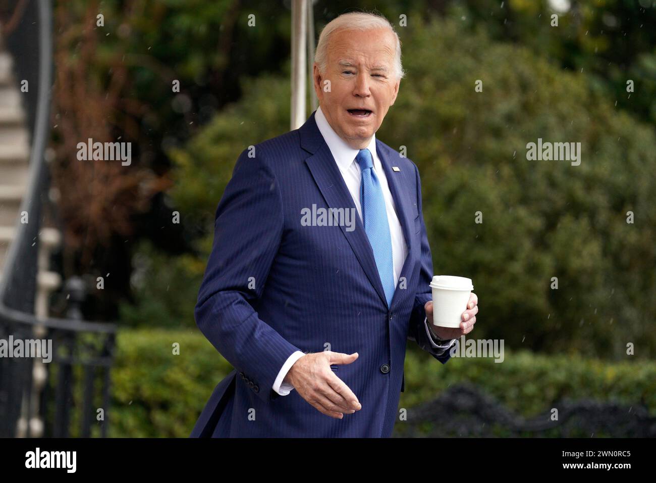 United States President Joe Biden departs from the White House in ...